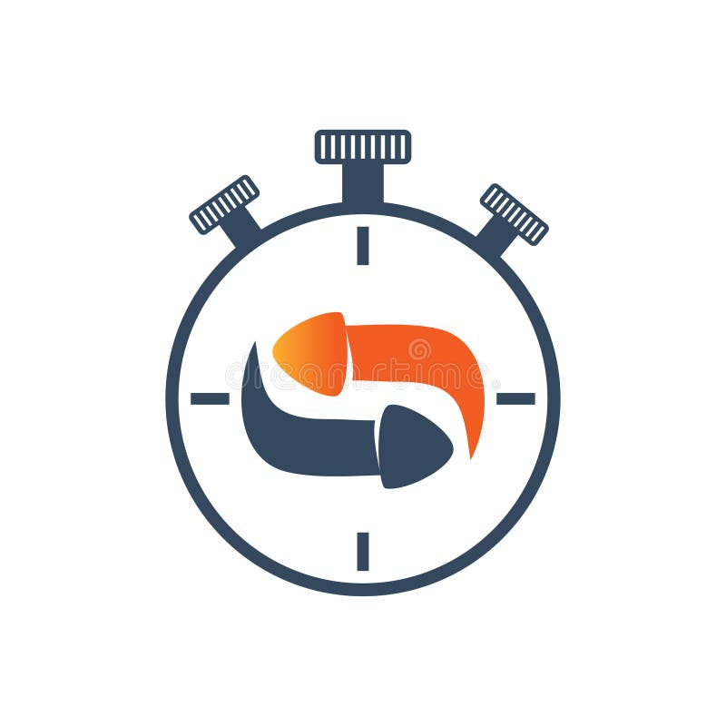 Stop Watch Arrow Direction Vector Color Isolated Stock Vector ...