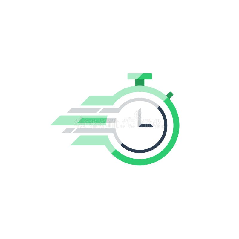 Stop Watch Flat Vector Icon, Time Concept Stock Vector - Illustration ...
