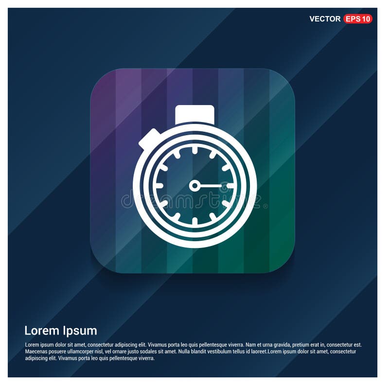 Stop Watch Icon - Red Ribbon Banner Stock Vector - Illustration of stop ...