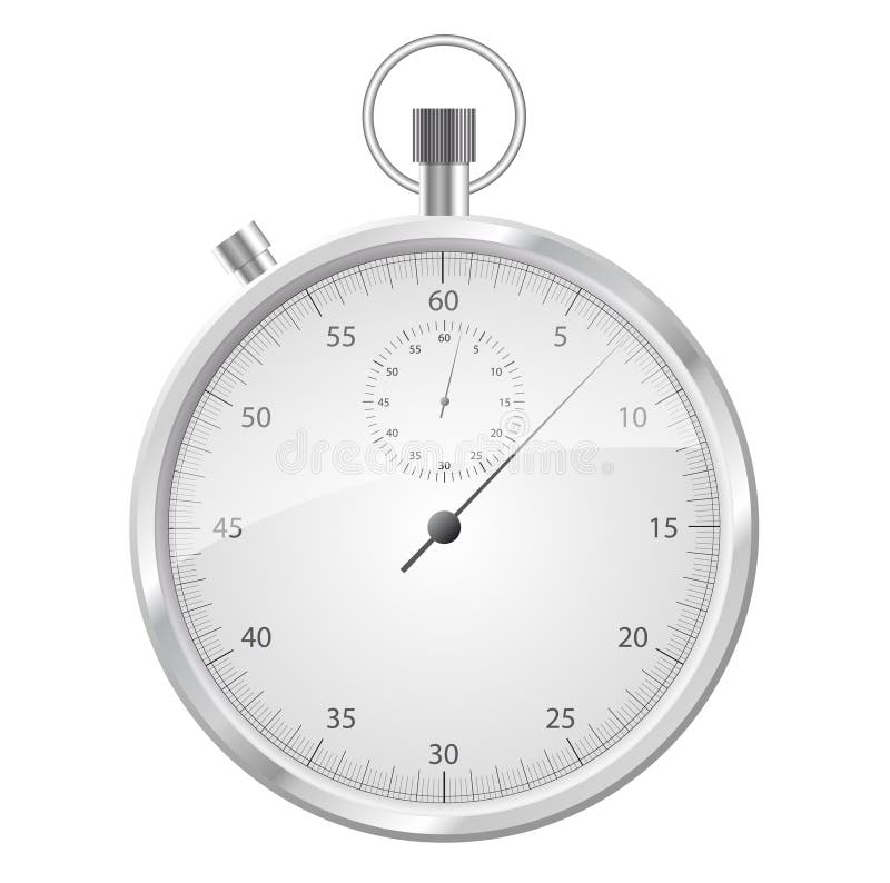 Stop Watch Isolated on White Stock Vector - Illustration of division ...