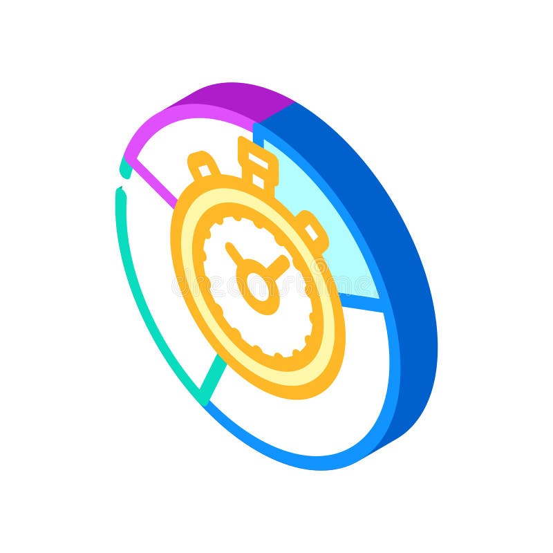 Stop Watch Isometric Icon Vector Illustration Stock Vector ...