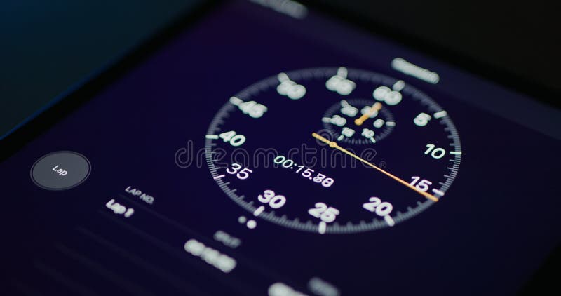 Stop watch on screen stock image. Image of digital, black - 207922079
