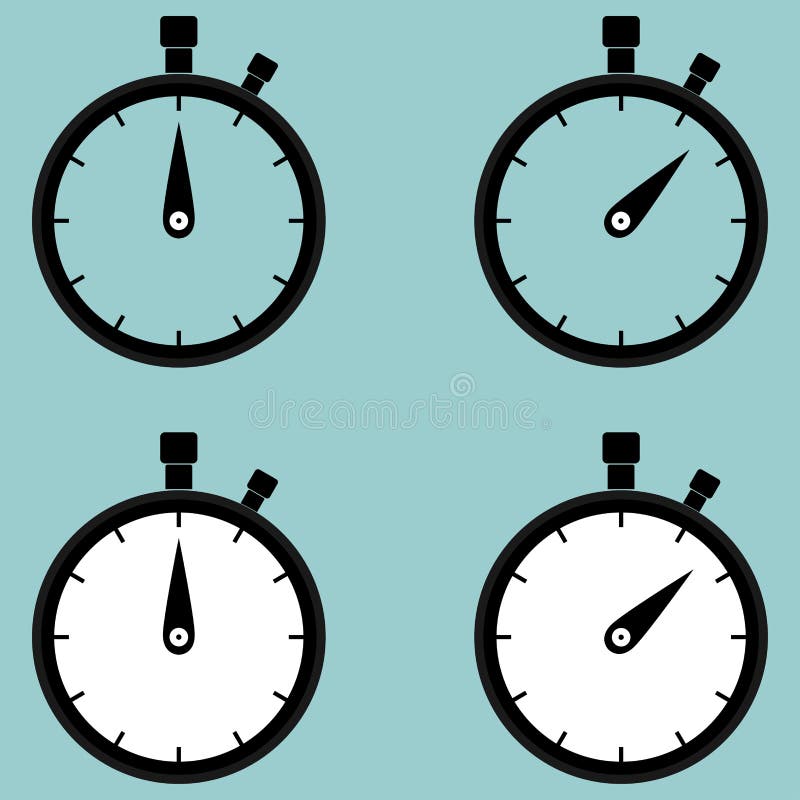 Stop Watch , Second Counter Icon. Stock Vector - Illustration of hour ...