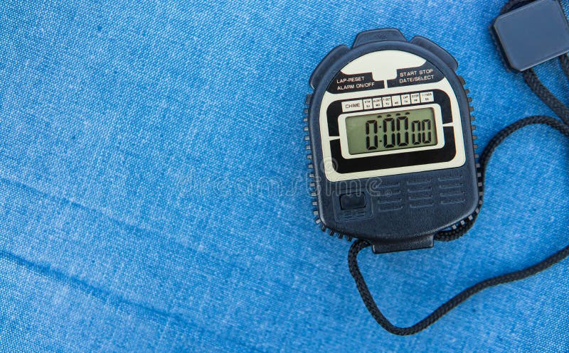 Stop watch on table stock image. Image of chrome, minute - 209235333