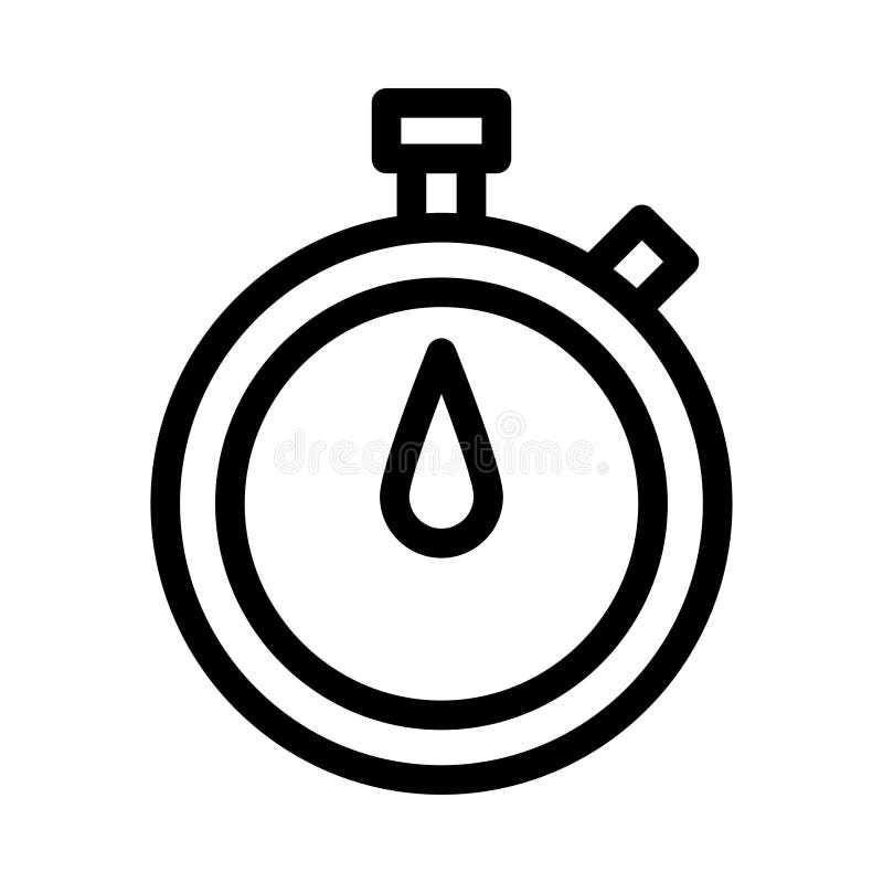 Stop Watch Icon stock illustration. Illustration of clock - 91482944