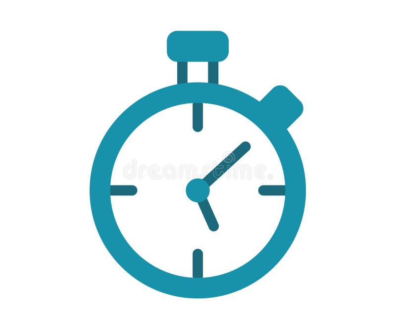 Stop Watch Timer Countdown Single Isolated Icon with Solid Line Style ...