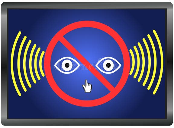 Stop watching us stock illustration. Illustration of stake - 34783546