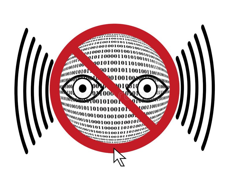 Stop watching us stock illustration. Illustration of surveillance ...