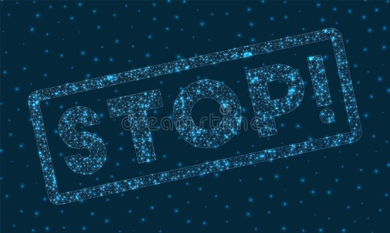 Stop!. Word in Digital Style Stock Vector - Illustration of futuristic ...