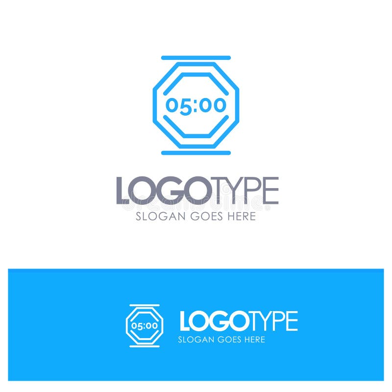 Stop Work, Rest, Stop, Work, Working Blue OutLine Logo with Place for ...