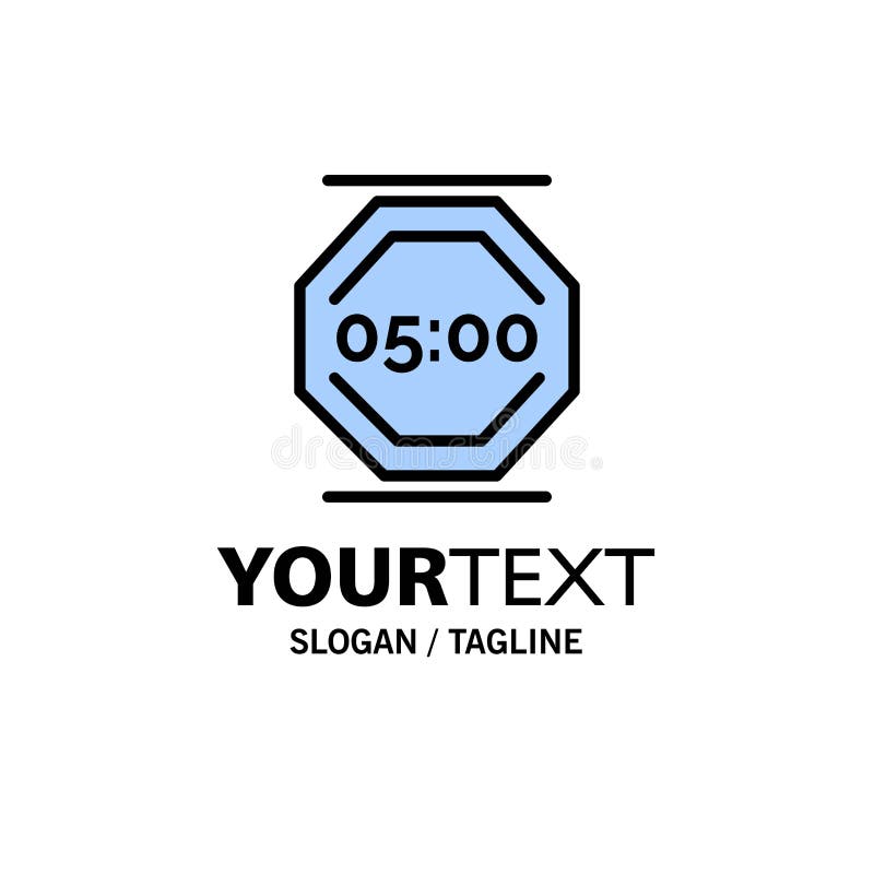 Stop Work, Rest, Stop, Work, Working Business Logo Template. Flat Color ...