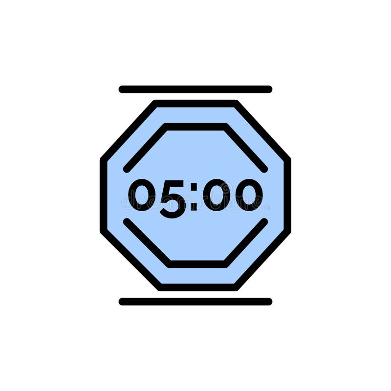 Stop Work, Rest, Stop, Work, Working Flat Color Icon. Vector Icon ...