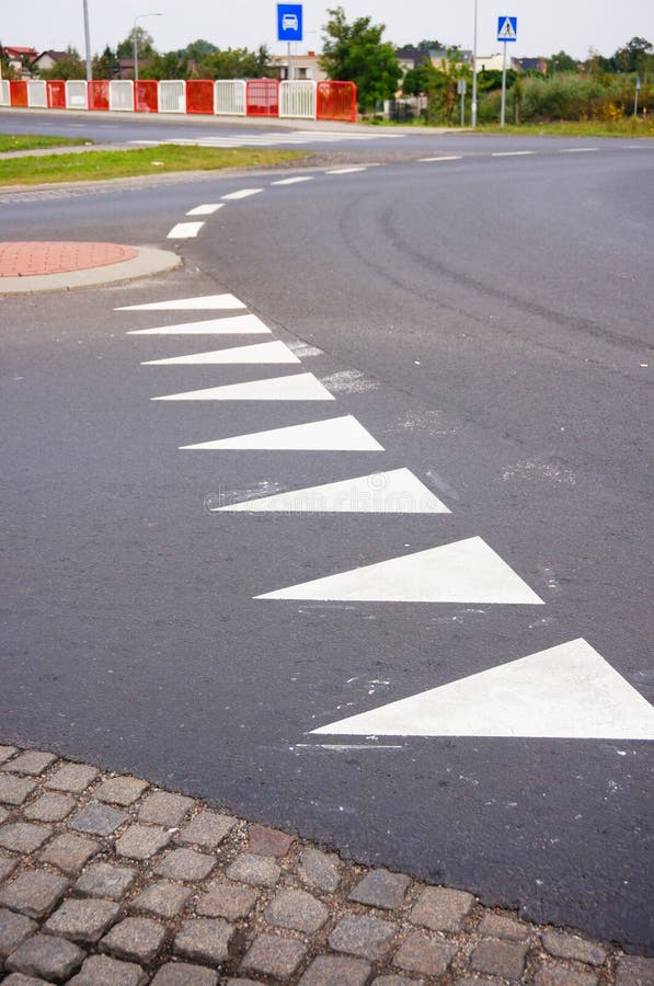 Stop and yield lines stock image. Image of street, lines - 44424579