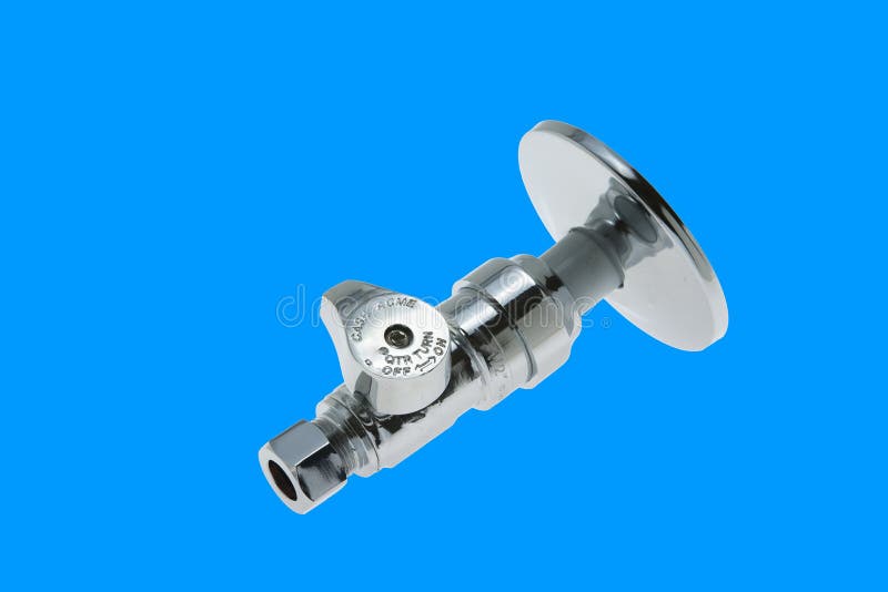 Stopcock with Decorative Cover Against a Blue Background Stock Image ...