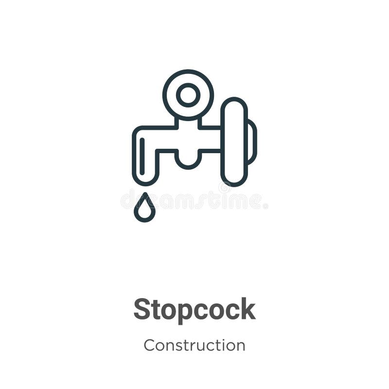 Stopcock Vector Icon on White Background. Flat Vector Stopcock Icon ...