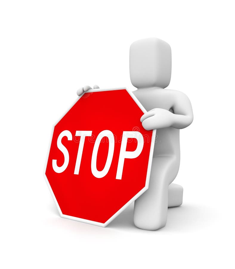 Stopp stock illustrationer. Illustration av isolerat, begrepp - 9874414