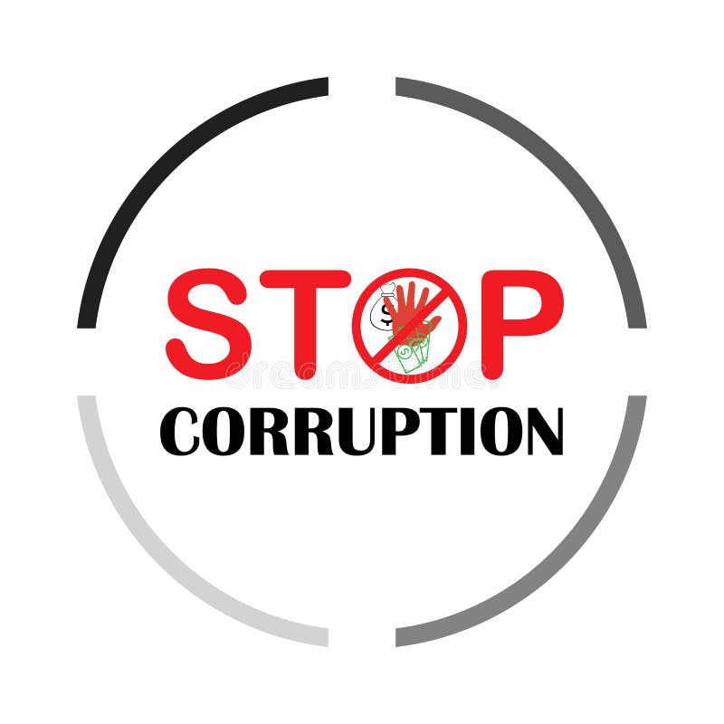 Stoppa Korruptionen Och Den Internationella Dagen Mot Korruption Vektor ...