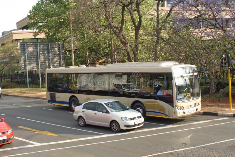 Bus at an intersection editorial stock photo. Image of transport ...