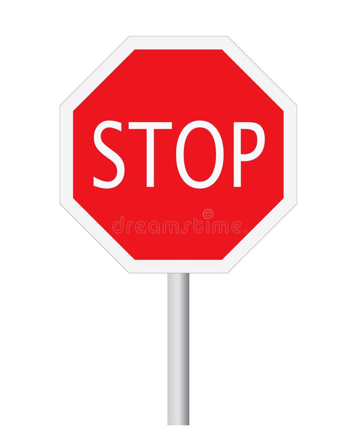 Stoppen Sie Symbol vektor abbildung. Illustration von richtung - 9206757