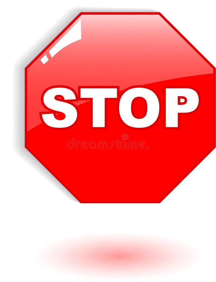 Stoppen Sie Symbol vektor abbildung. Illustration von richtung - 9206757