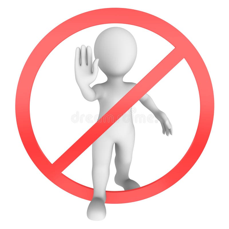 Stoppen Sie Zeichen 3D stock abbildung. Illustration von auszug - 66386857