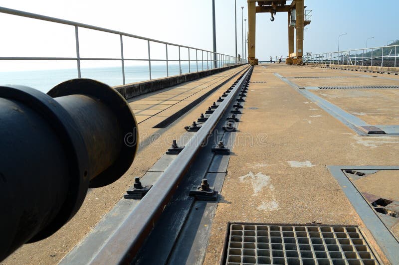 Stopper of the crane. stock photo. Image of power, shipping - 16807426