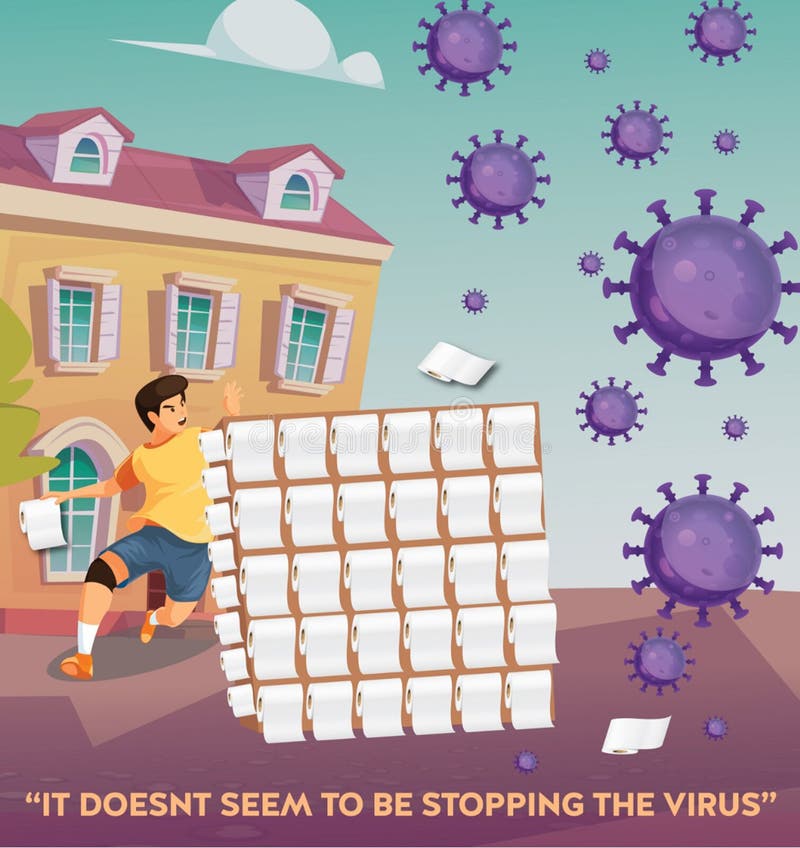 Stopping Corona Virus Drawing Stock Illustration - Illustration of ...