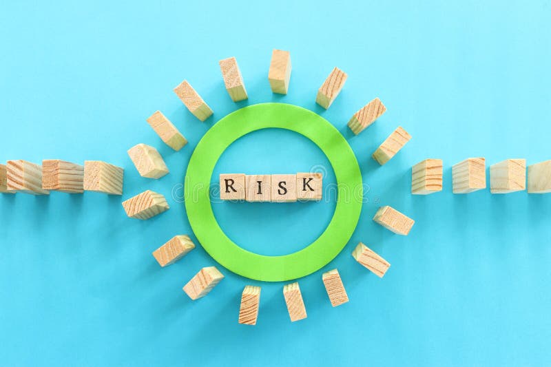 Stopping the Domino Effect. Executive and Risk Control Concept Stock ...