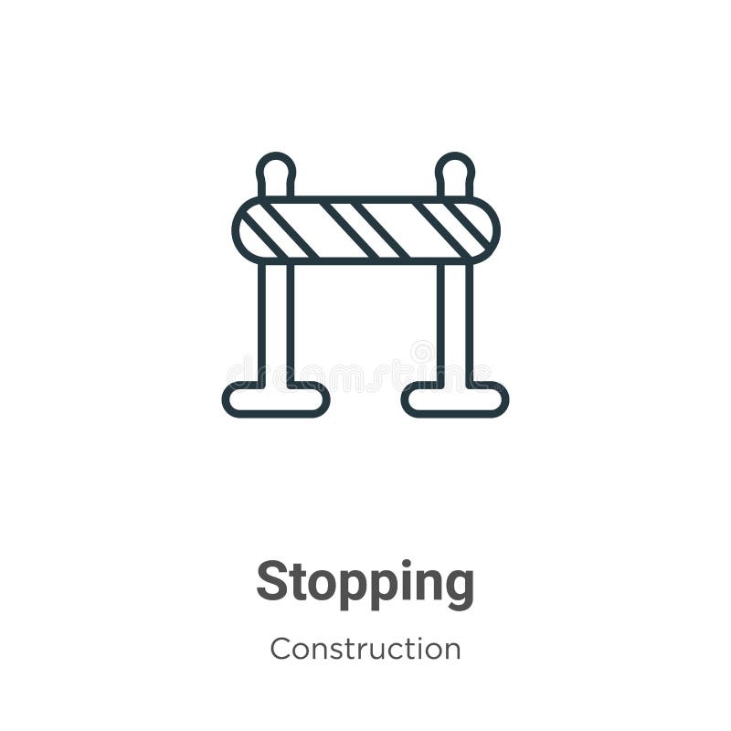 Stopping Icon in Filled, Thin Line, Outline and Stroke Style. Vector ...