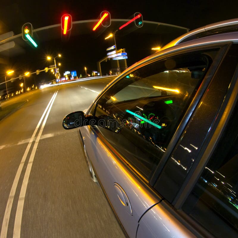 Stopping at the Traffic Lights Stock Image - Image of waiting ...