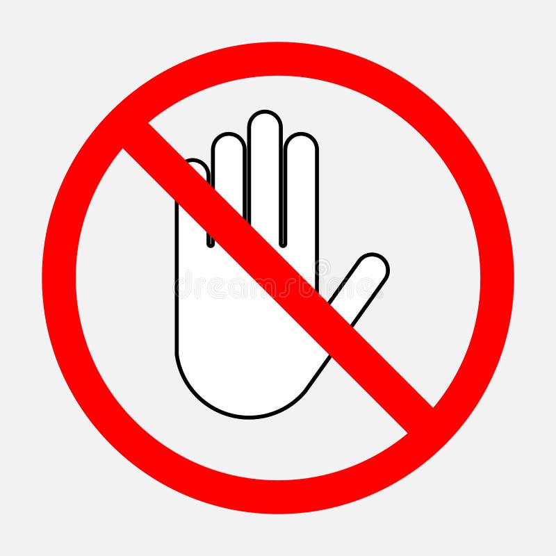 Stoppschild, Rotes Rundes Zeichen Stock Abbildung - Illustration von ...