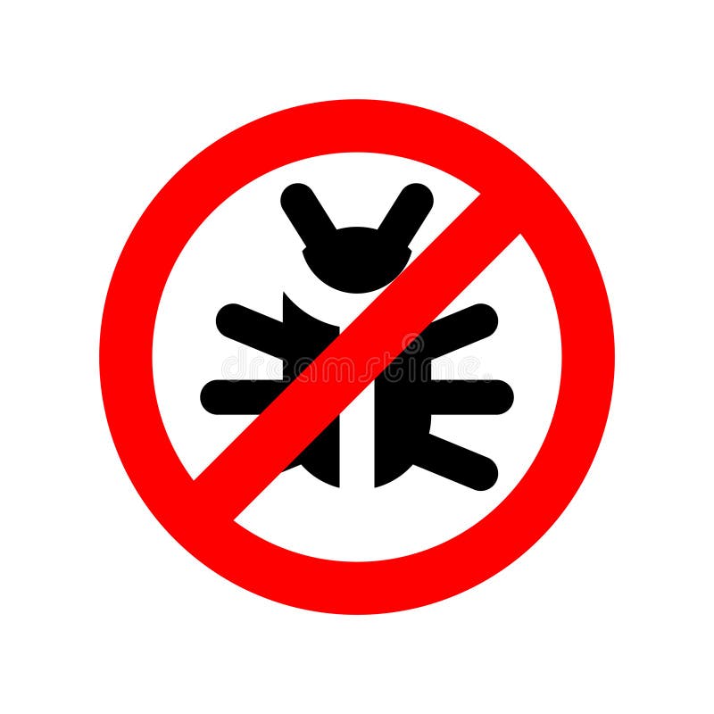 Stoppschild. Rotes Verbotszeichen. Buggezeichen Vektor Abbildung ...