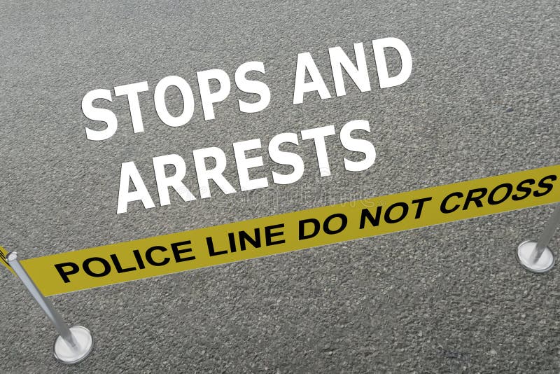 Stops and Arrests concept stock illustration. Illustration of ...