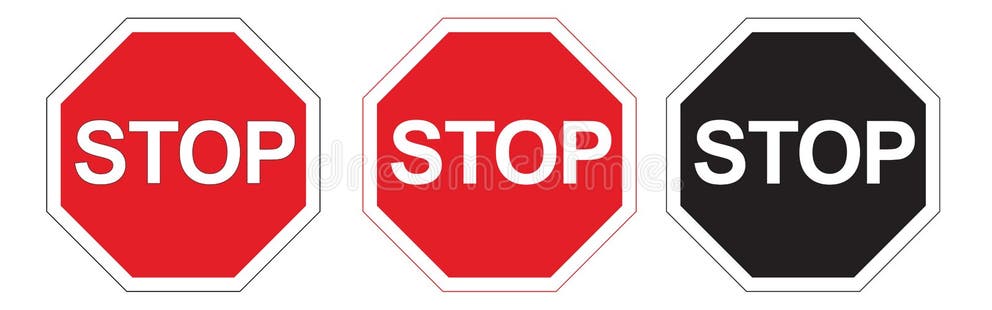 Stops Signs stock vector. Illustration of sign, stop, stopped - 6779698
