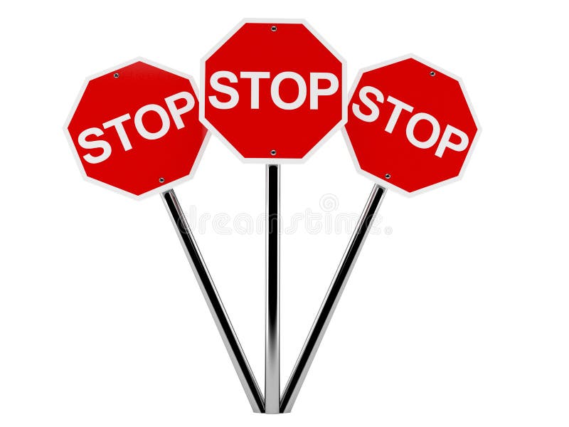 Stop signs stock illustration. Illustration of isolated - 112557635