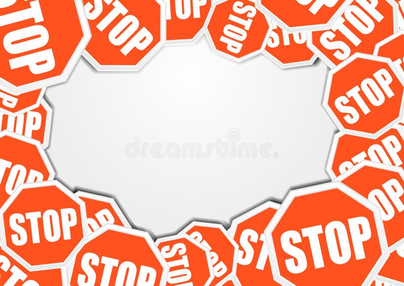Stop Sign with Flashing Light Stock Vector - Illustration of danger ...