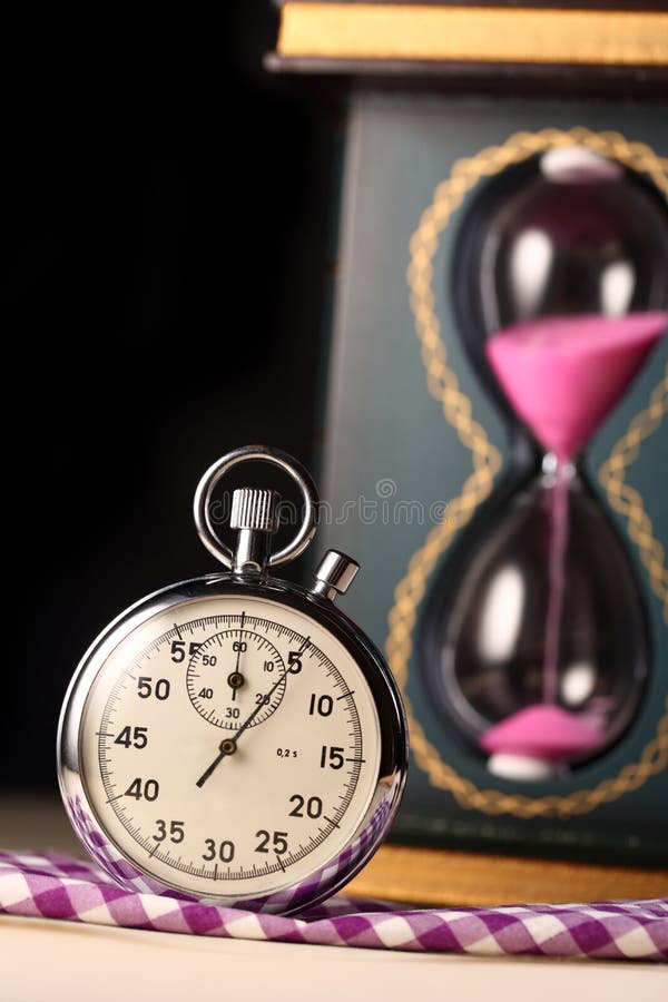 Stopwatch and sand watch stock image. Image of finish - 27753317