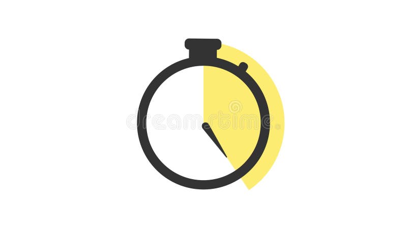 Stopwatch Animated Icon. Clock with Moving Arrows. Loop. Alpha Channel ...