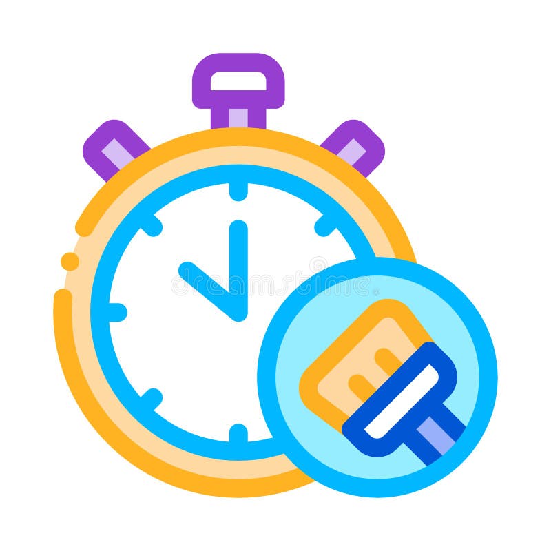 Stopwatch Brush Icon Vector Outline Illustration Stock Vector ... Stopwatch Brush Icon Vector Outline Illustration Stock Vector ...
