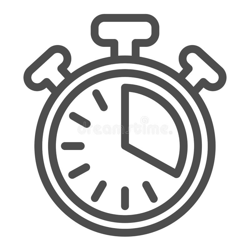 Stopwatch with Buttons, 20 Seconds, Timer, Chronometer Line Icon, Time ...