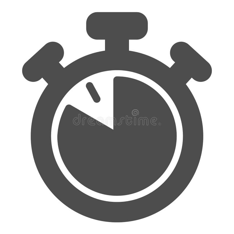 Stopwatch With Buttons 50 Seconds Timer Chronometer Solid Icon Time