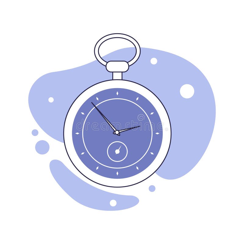 Stopwatch Clock on an Abstract Background. Stock Vector - Illustration ...