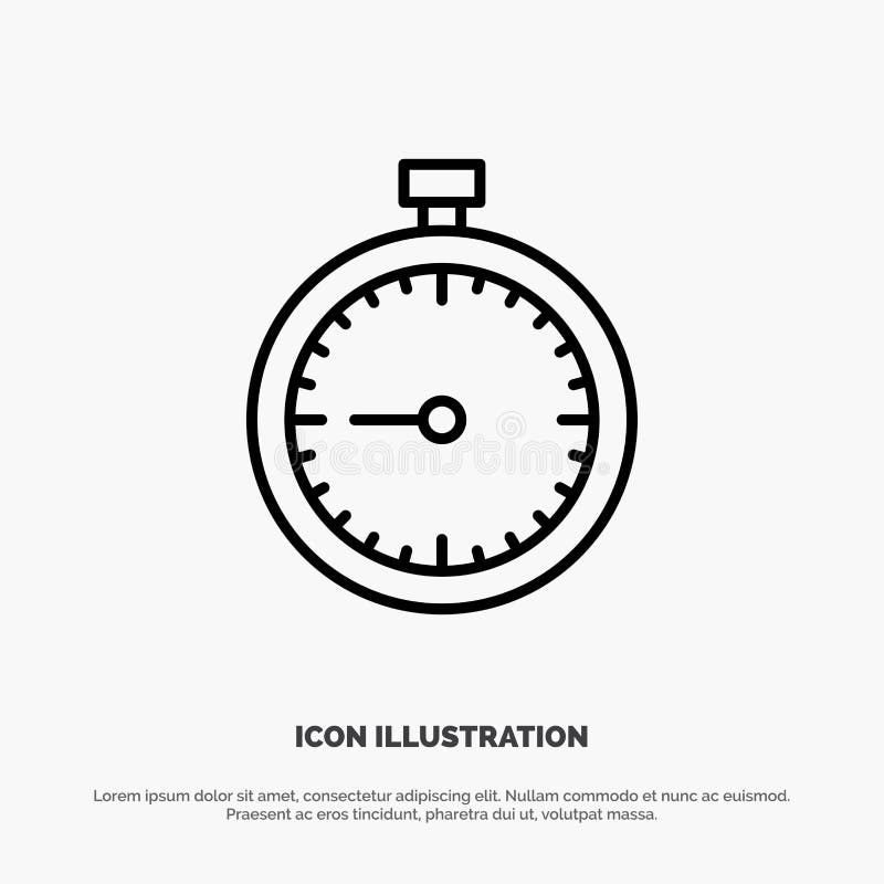 Stopwatch, Clock, Fast, Quick, Time, Timer, Watch Line Icon Vector ...