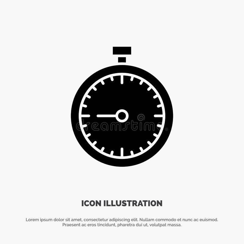 Stopwatch, Clock, Fast, Quick, Time, Timer, Watch Solid Glyph Icon ...