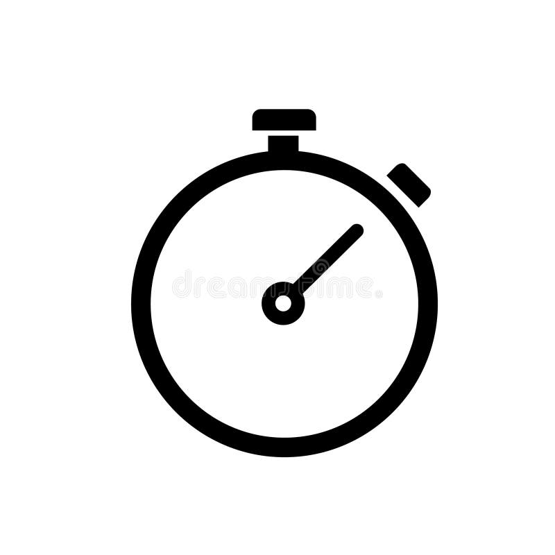 Stopwatch clock icon stock vector. Illustration of deadline - 352199594