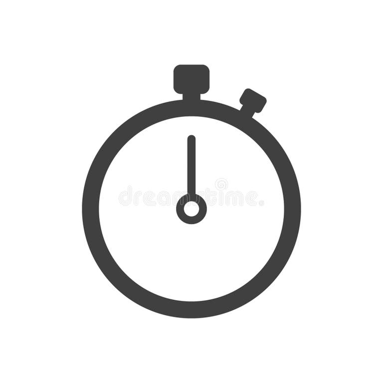 Stopwatch clock icon stock vector. Illustration of hand - 352199739