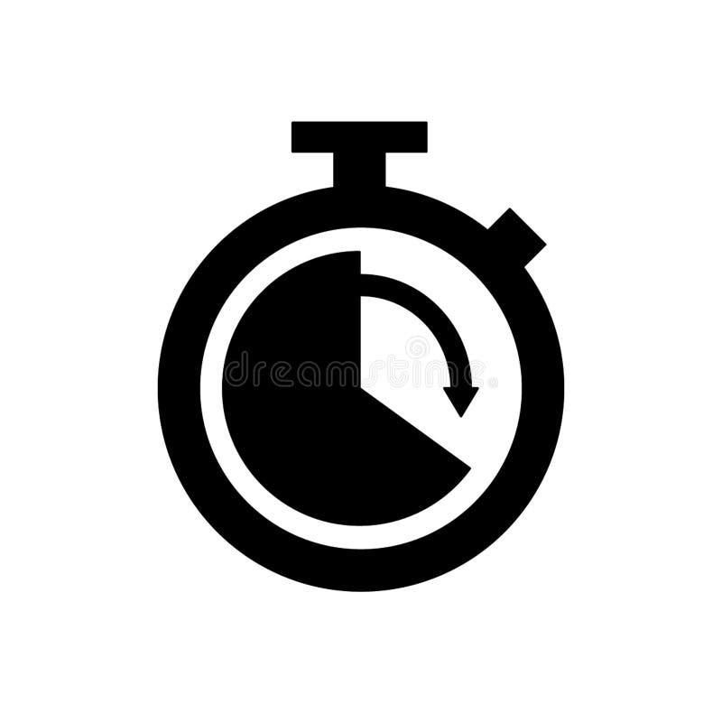 Stopwatch clock icon stock vector. Illustration of symbol - 352199761