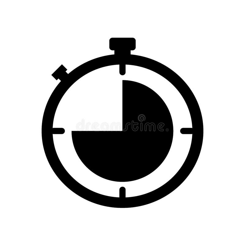 Stopwatch clock icon stock vector. Illustration of hand - 352199782