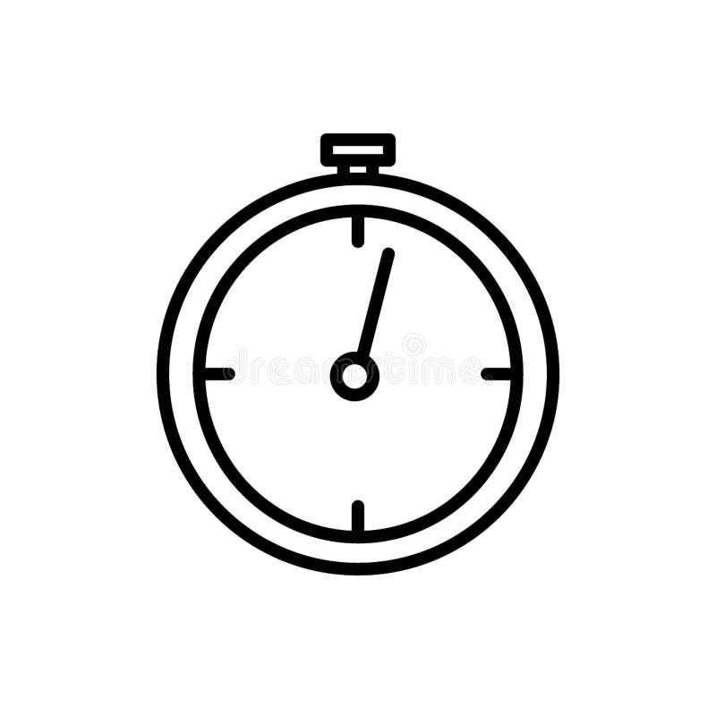 Stopwatch clock icon stock vector. Illustration of hour - 352199906