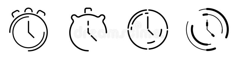 Stopwatch, Clock, Timer Vector Set. Icons Set of Stopwatches. Counting ...